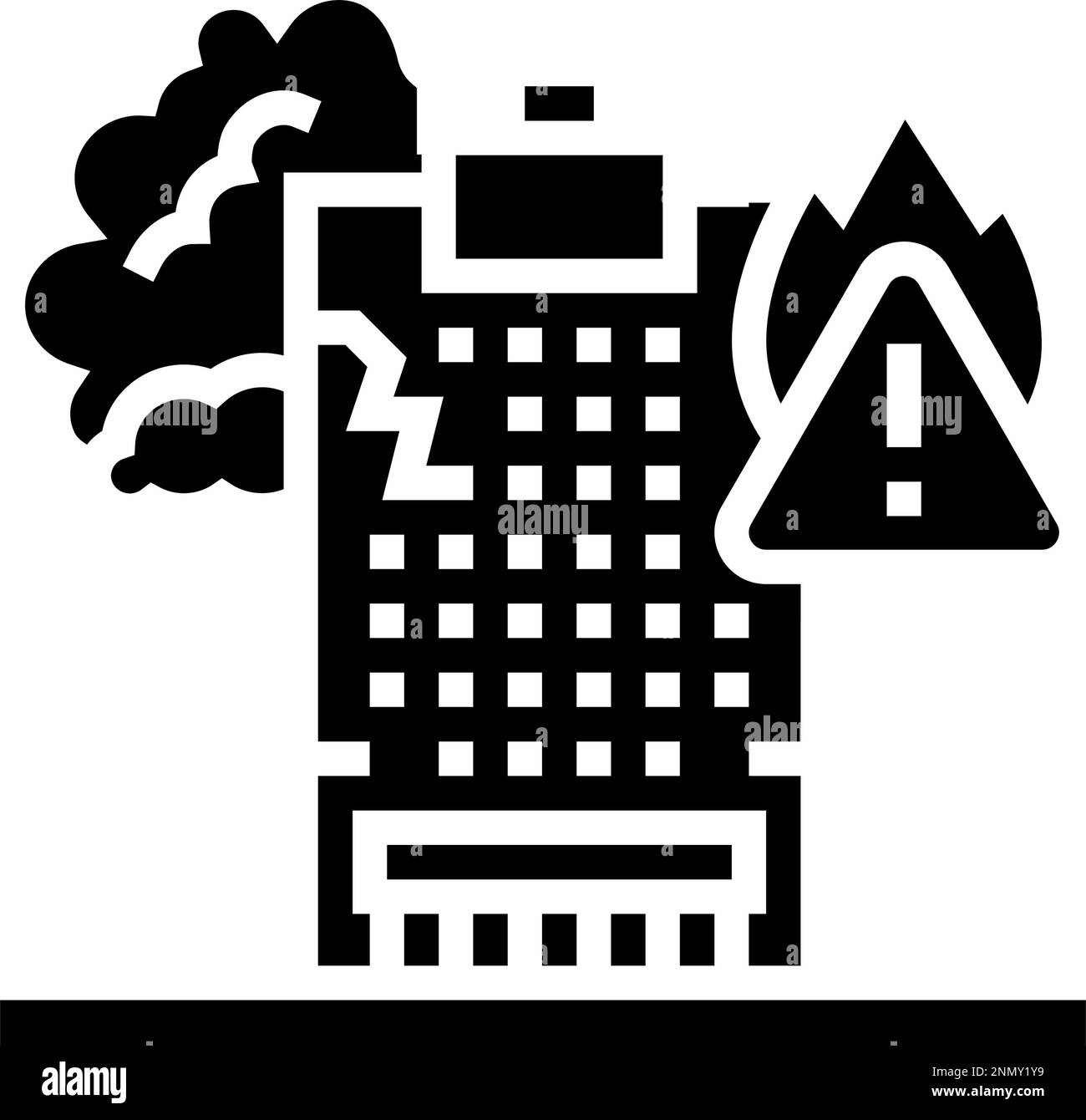 human made disasters crisis glyph icon vector illustration Stock Vector ...