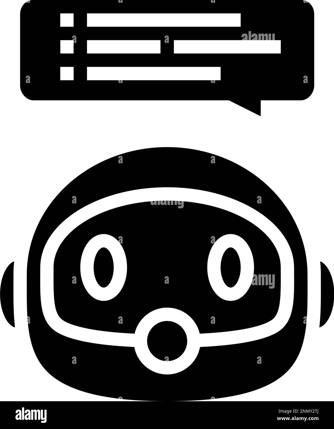 speech chat bot glyph icon vector illustration Stock Vector Image & Art ...