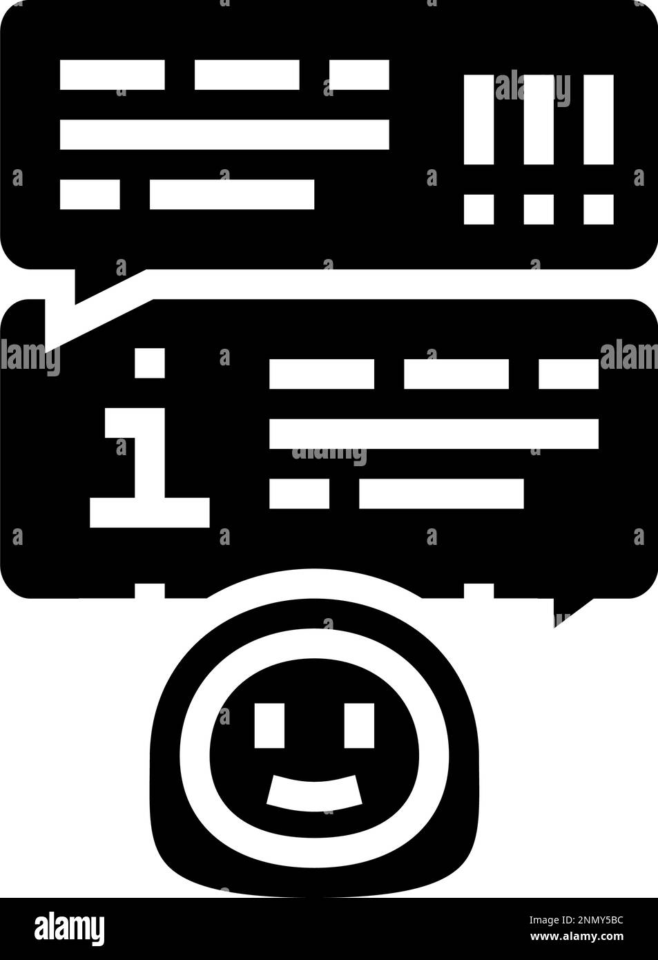 help chat bot glyph icon vector illustration Stock Vector Image & Art ...