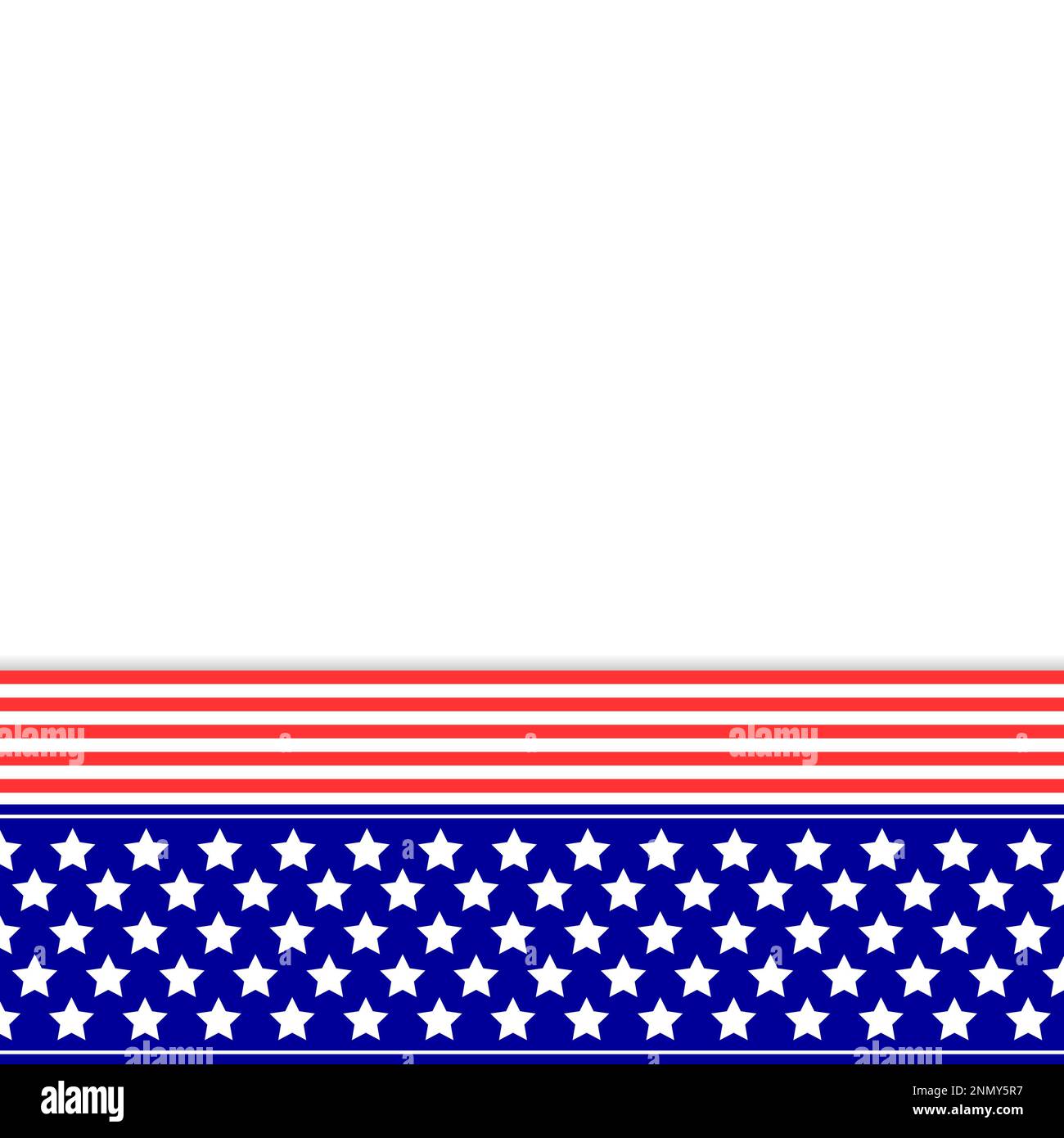 American flag symbols border frame mockup with empty space for text ...
