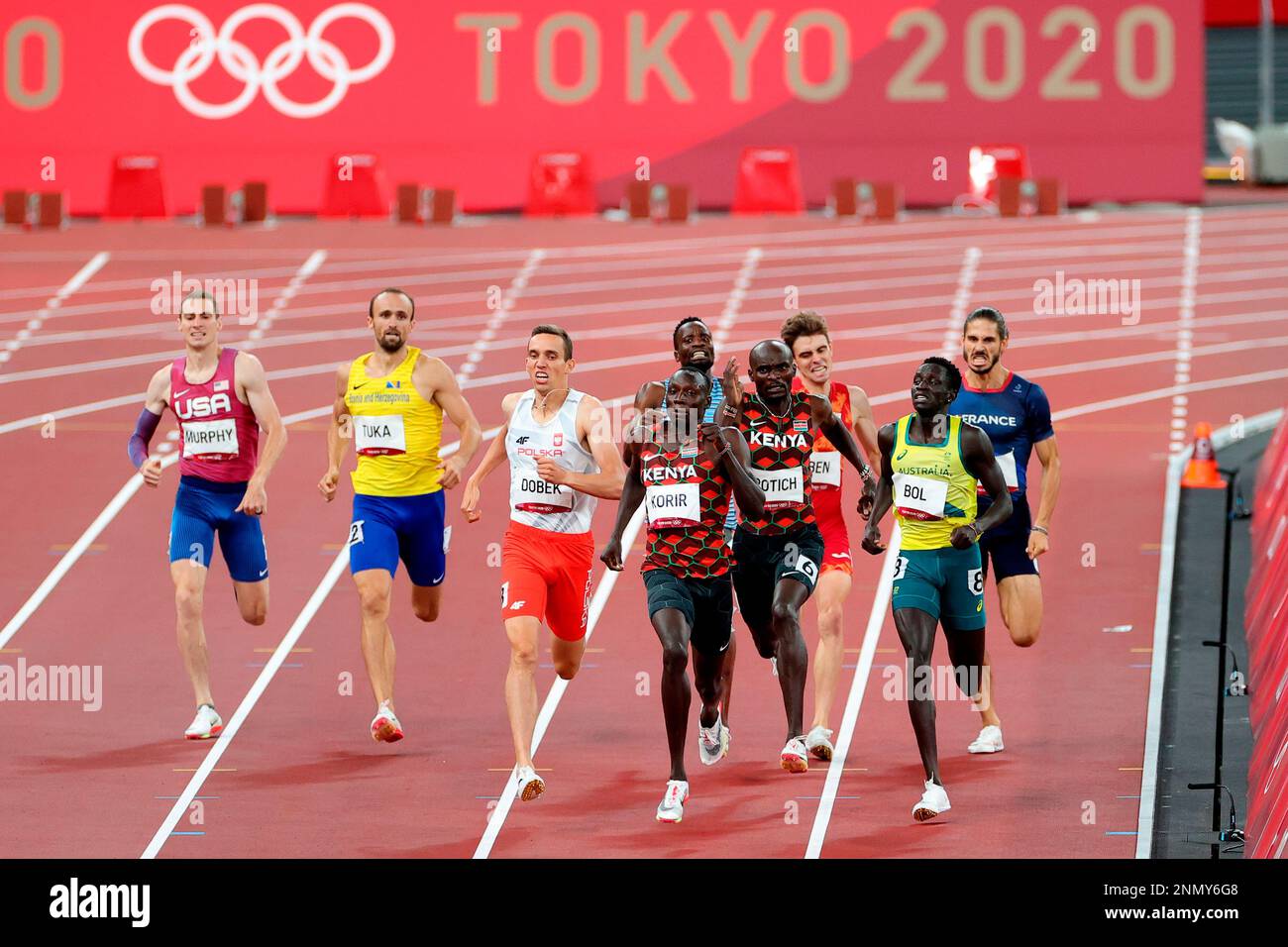 TOKYO, JAPAN - AUGUST 04: Emmanuel Kipkurui Korir of Team Kenya takes ...