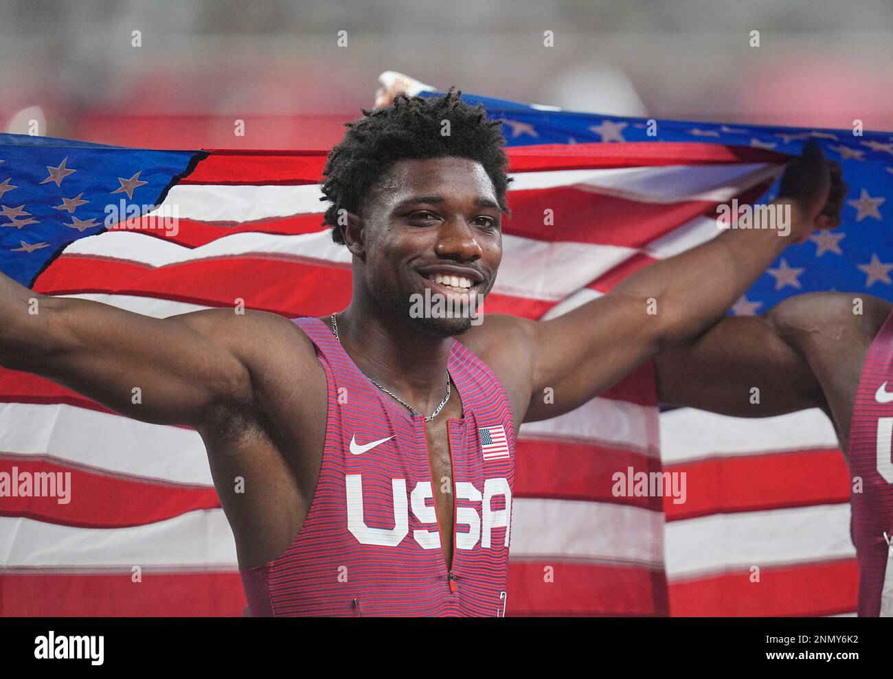 August 4, 2021: Noah Lyles wins the bronze at 200 meter for men at the ...