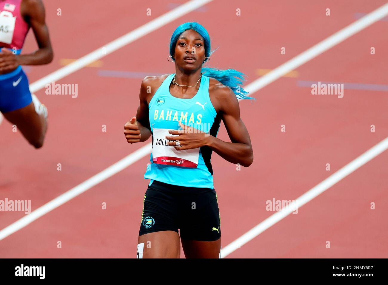 TOKYO, JAPAN - AUGUST 04: Shaunae Miller-Uibo of Team Bahamas wins the ...