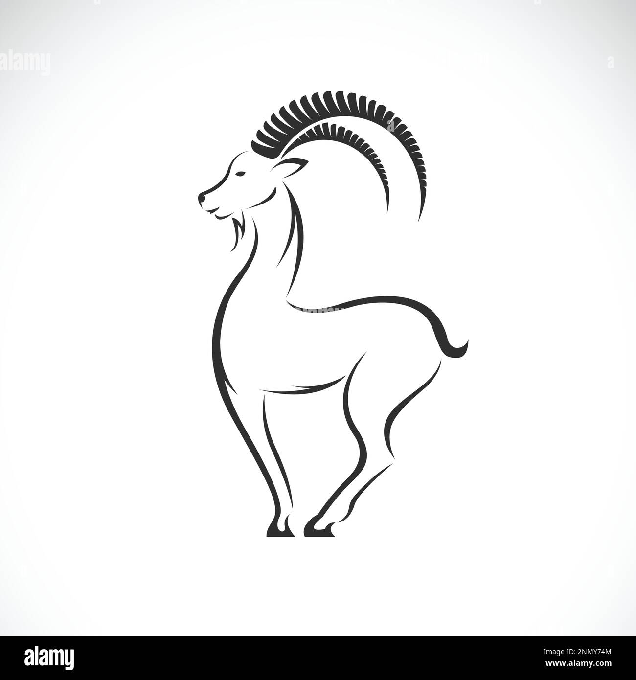 Vector of goat design on white background. Easy editable layered vector ...