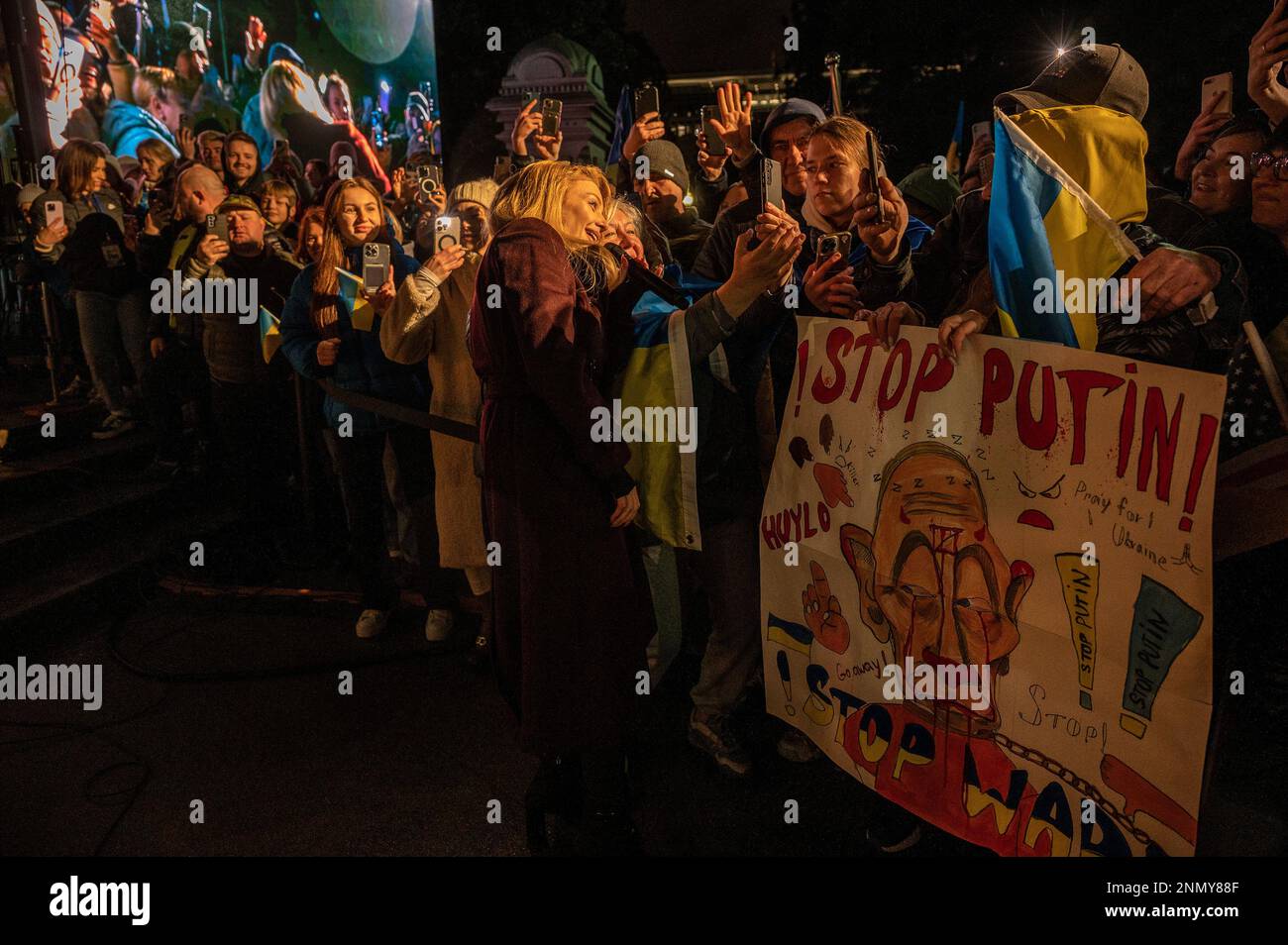 Sacramento, Calif, USA. 24th Feb, 2023. Famous Ukrainian singer Tina ...