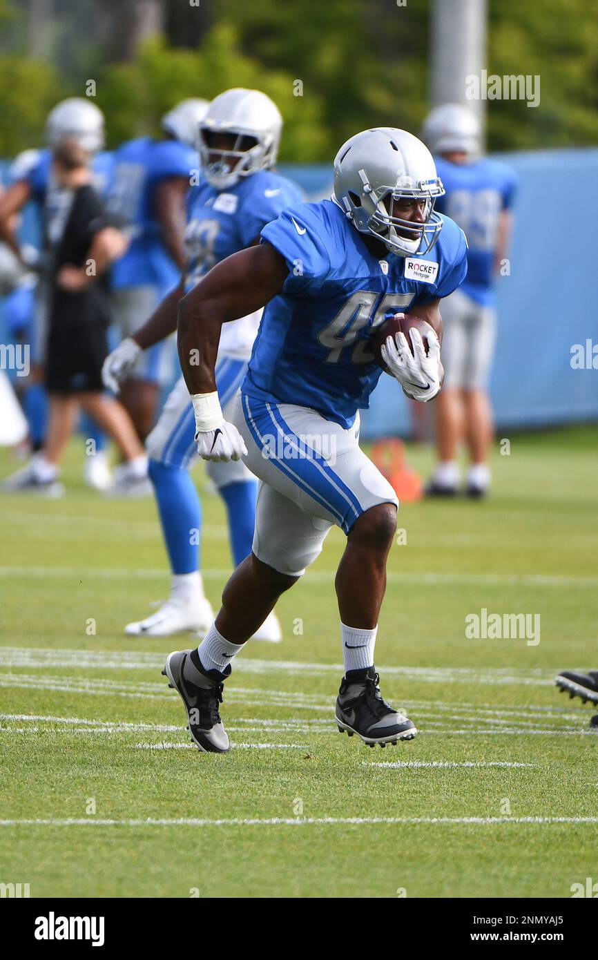 DETROIT, MI - AUGUST 03: Detroit Lions fullback Jason Cabinda (45 ...
