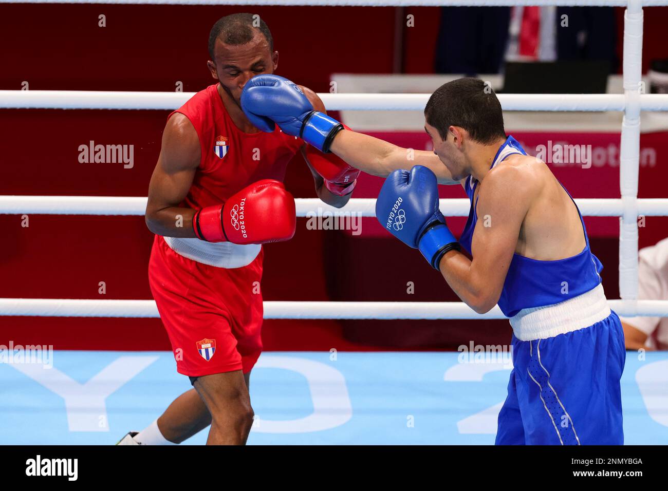 TOKYO, JAPAN - AUGUST 03: Lazaro Alvarez of Team Cuba and Albert ...
