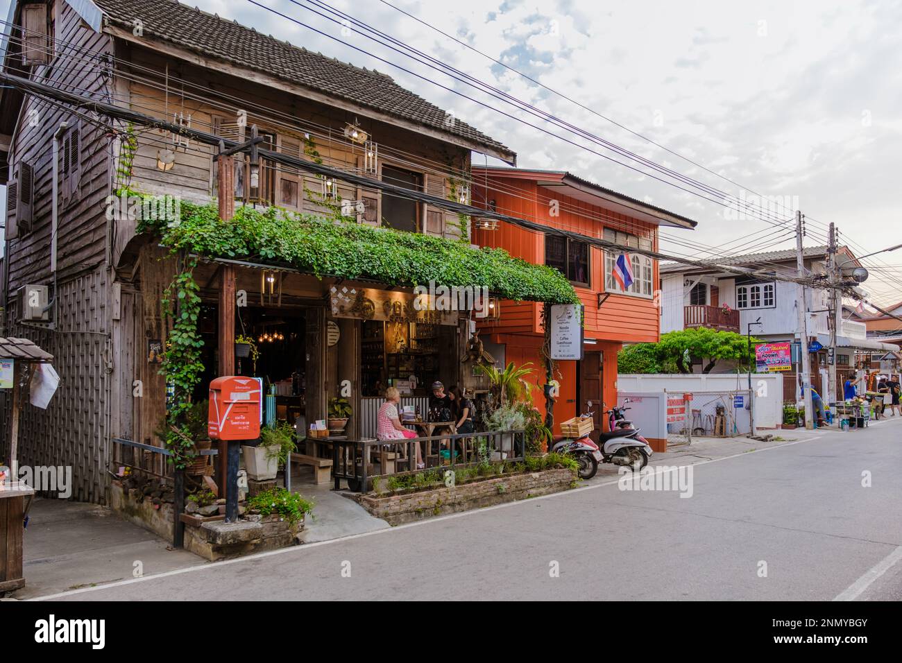 Chiang Khan village North Eastern Thailand February 2023 a traditional ...