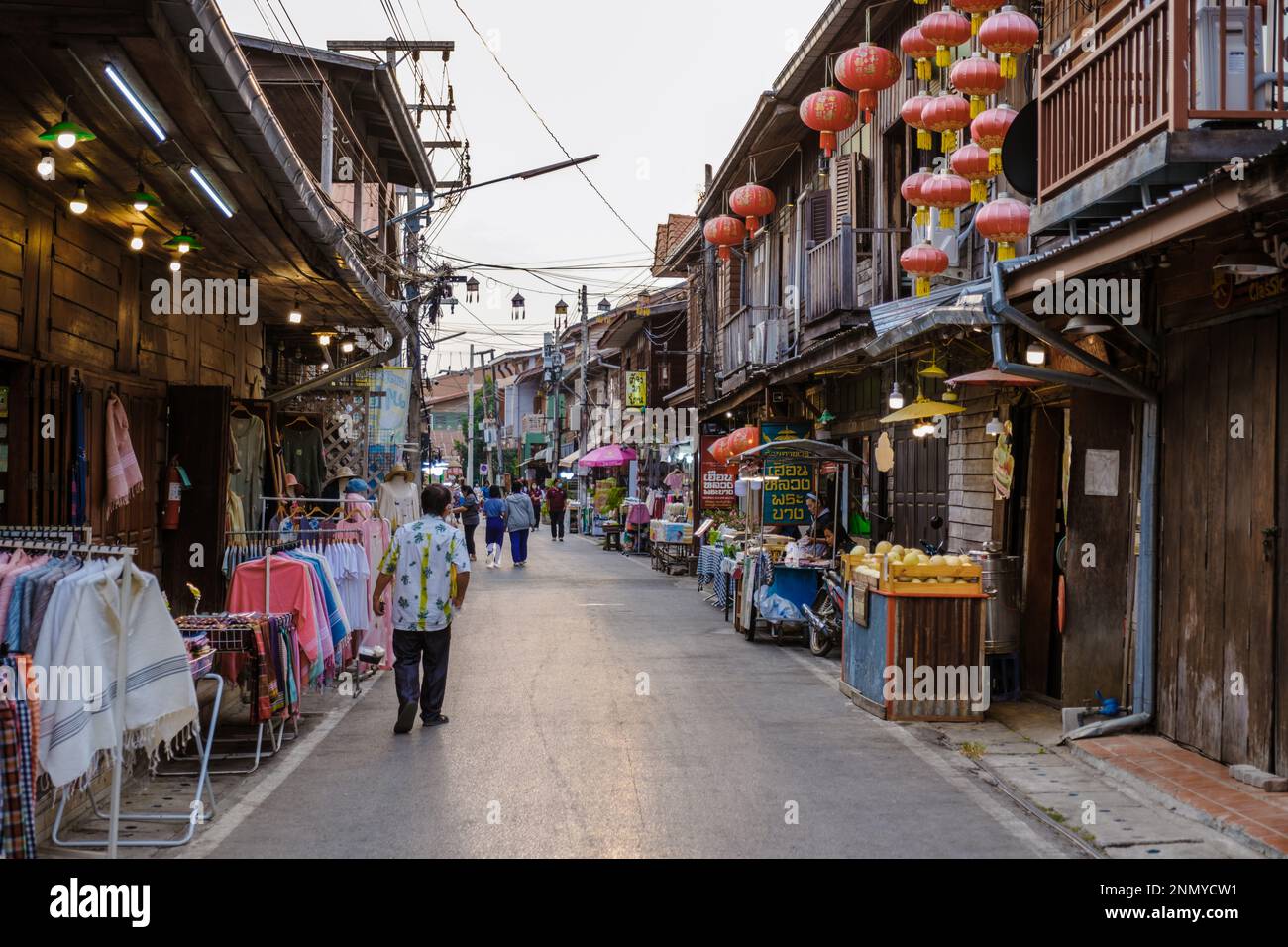 Chiang Khan village North Eastern Thailand February 2023 a traditional ...