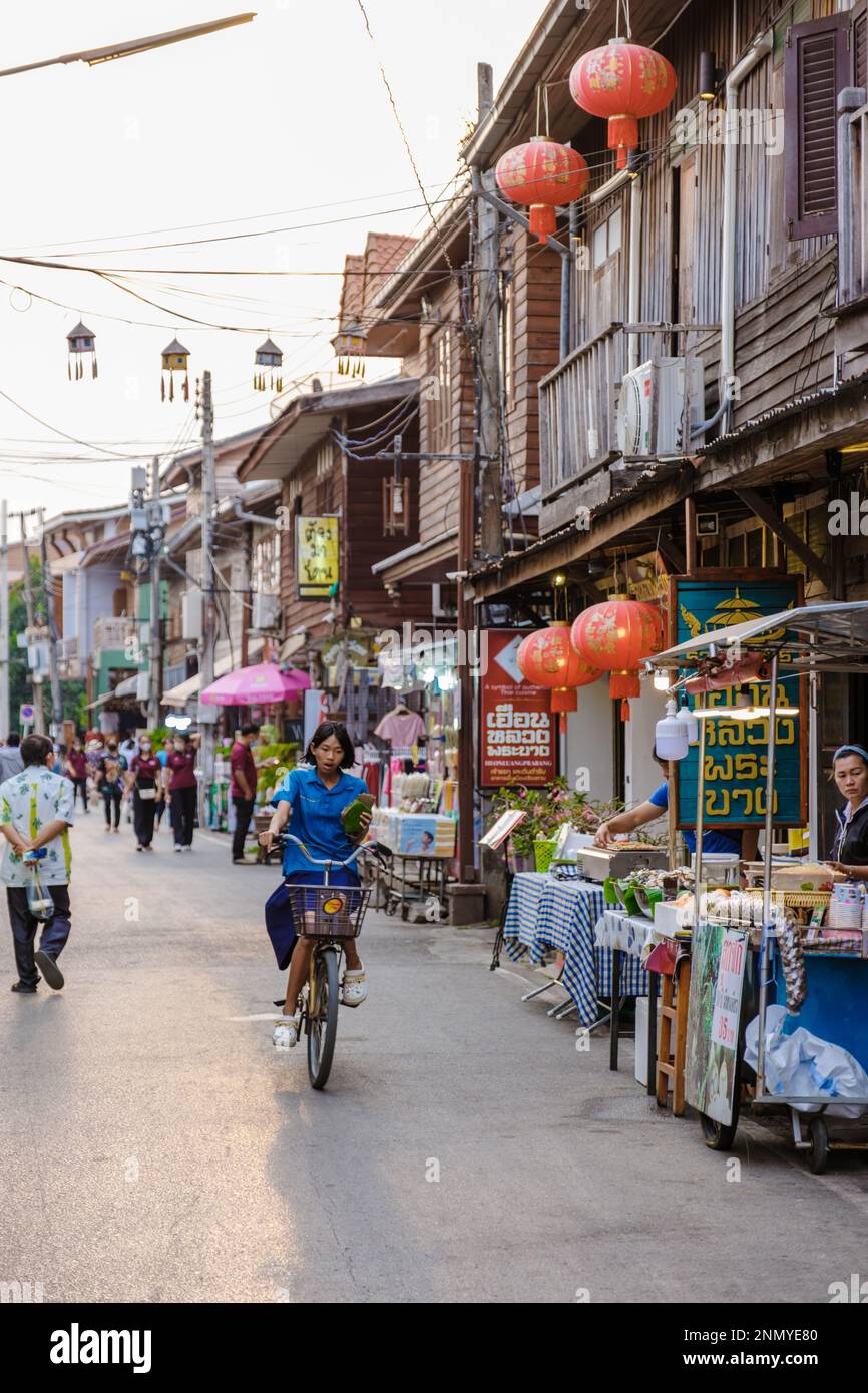 Chiang Khan village North Eastern Thailand February 2023 , A ...