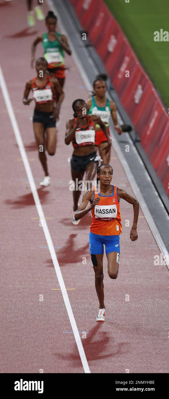 HASSAN Sifan of Netherlands competes during Athletics women's 5000m in ...