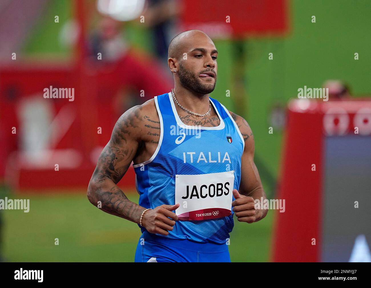 August 1, 2021: Lamont Marcell Jacobs during 100 meter for men at the ...