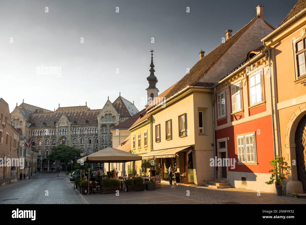 Fortuna street in Old city of Budapest Stock Photo - Alamy