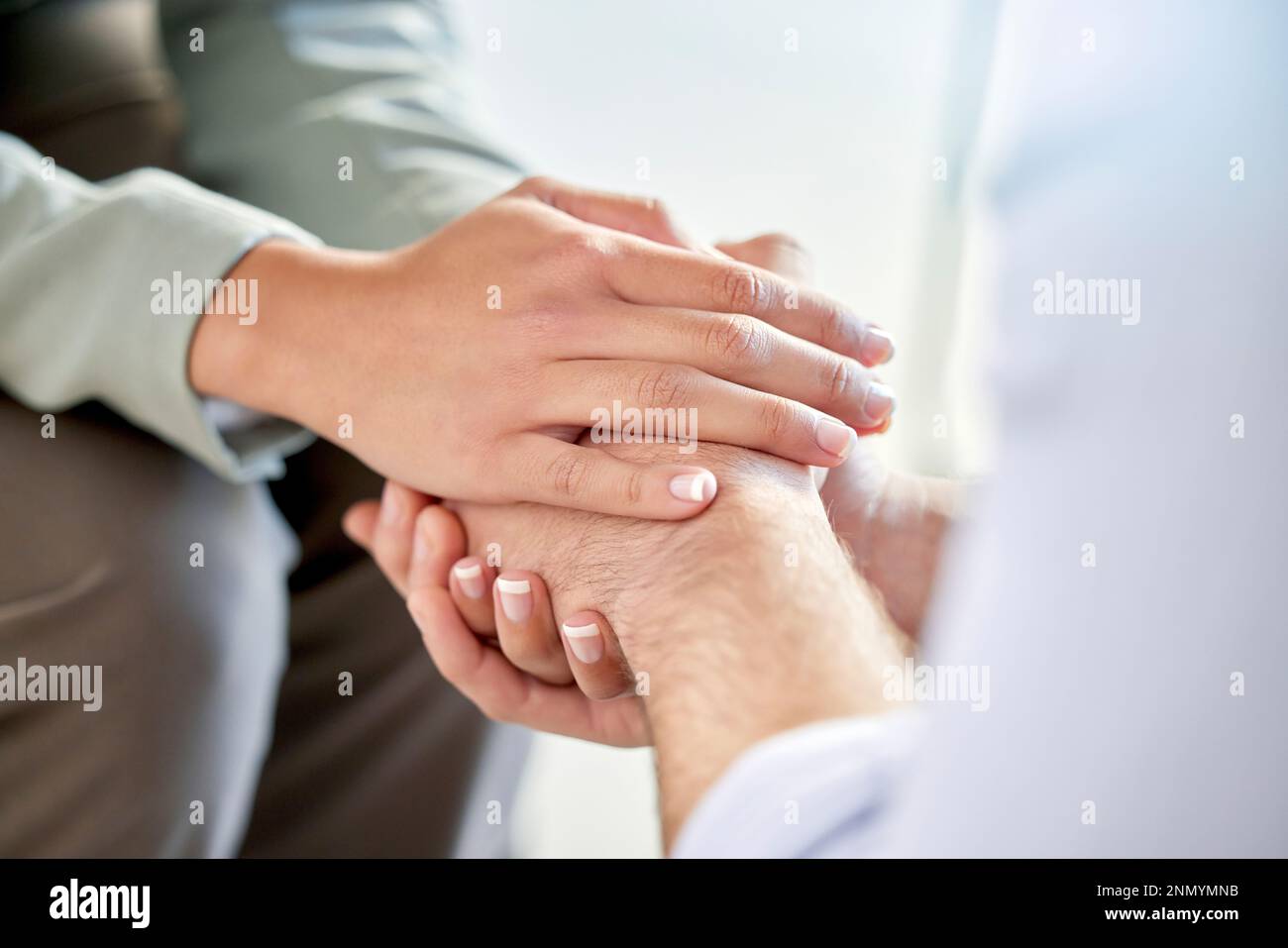 holding hands, support and community hand gesture to show care, love ...
