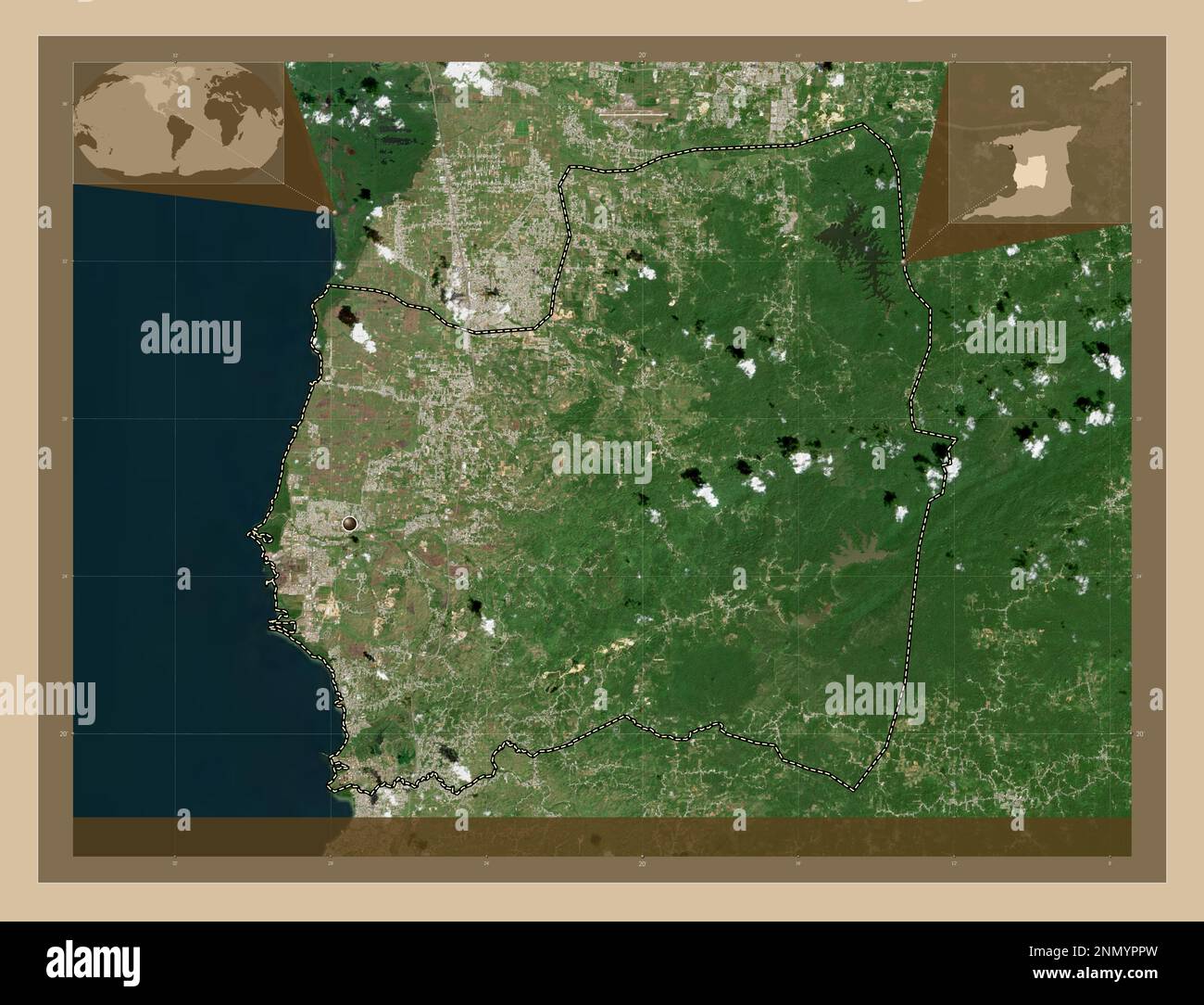 Couva-Tabaquite-Talparo, region of Trinidad and Tobago. Low resolution ...