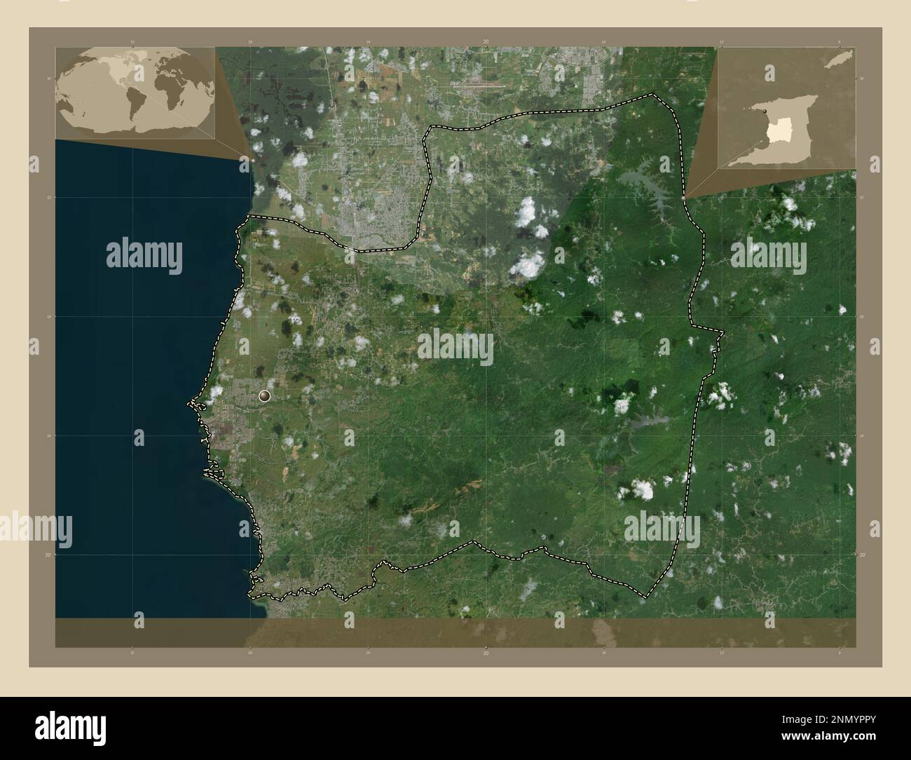 Couva-Tabaquite-Talparo, region of Trinidad and Tobago. High resolution ...