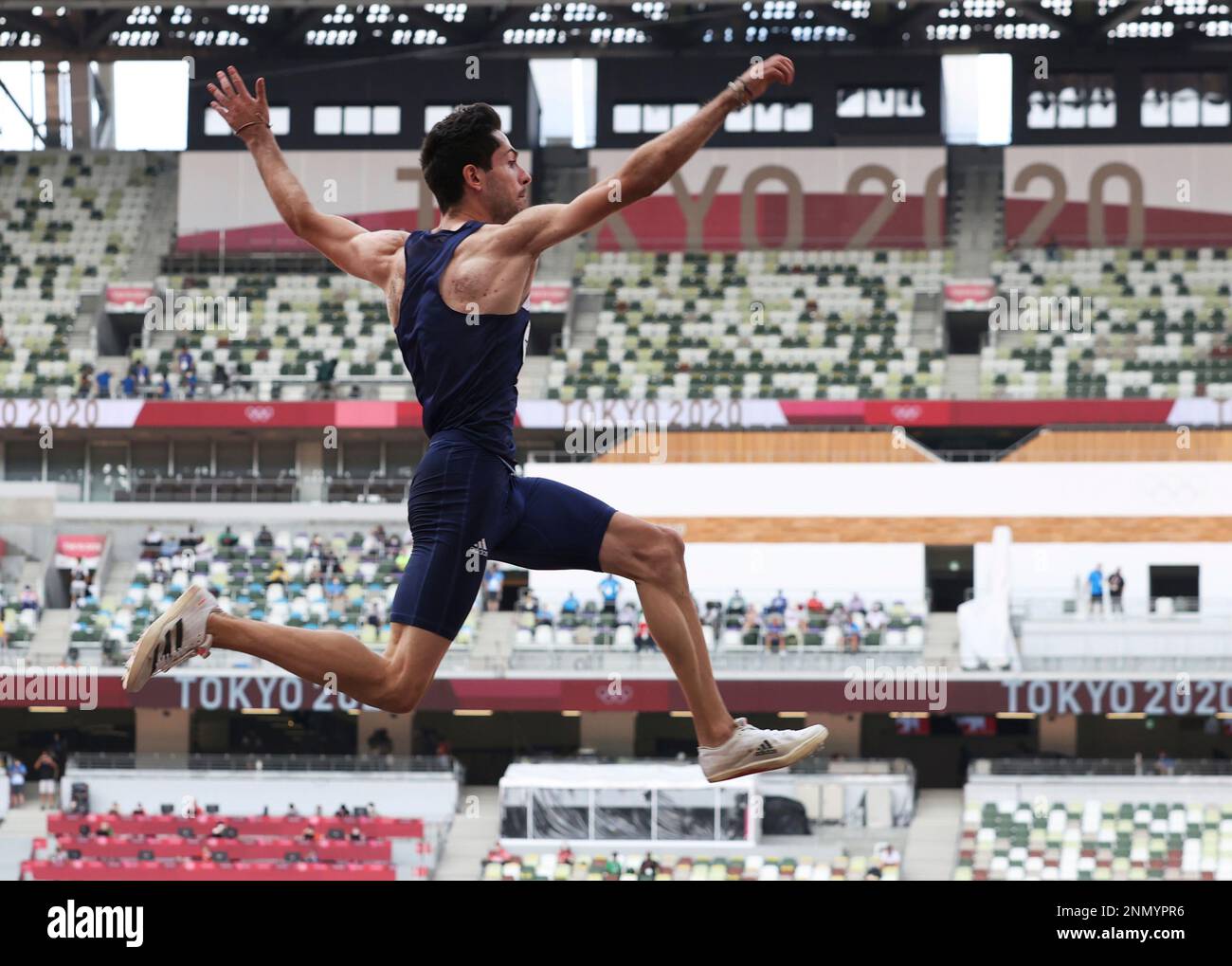 Greece's TENTOGLOU Miltiadis competes in the Men's Long Jump Final in ...