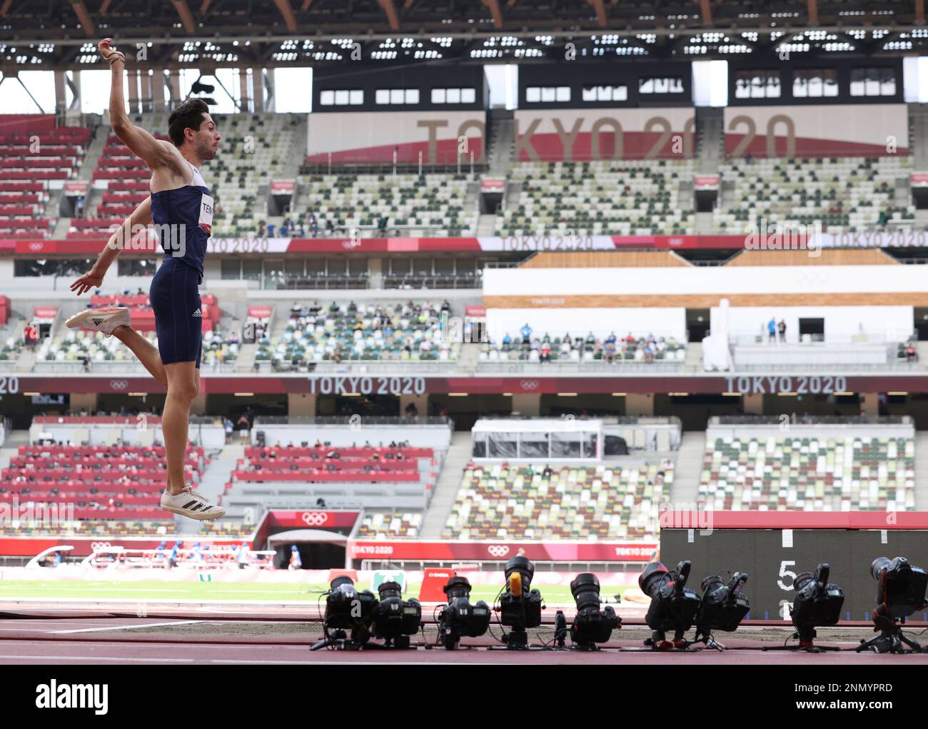 Greece's TENTOGLOU Miltiadis competes in the Men's Long Jump Final in ...