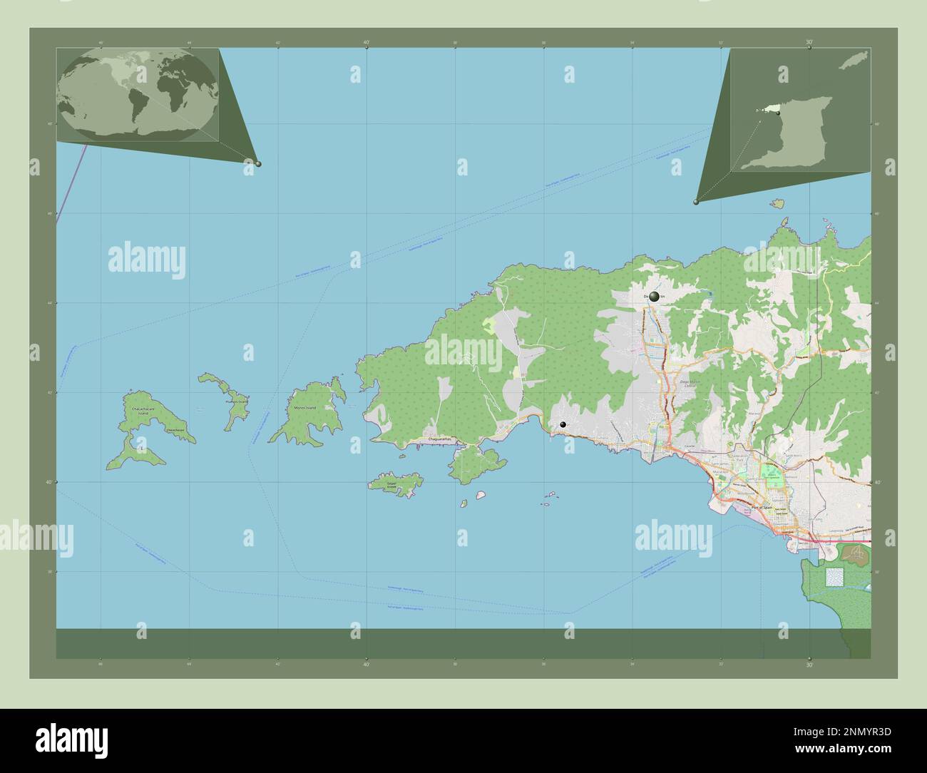 Diego Martin, region of Trinidad and Tobago. Open Street Map. Locations ...