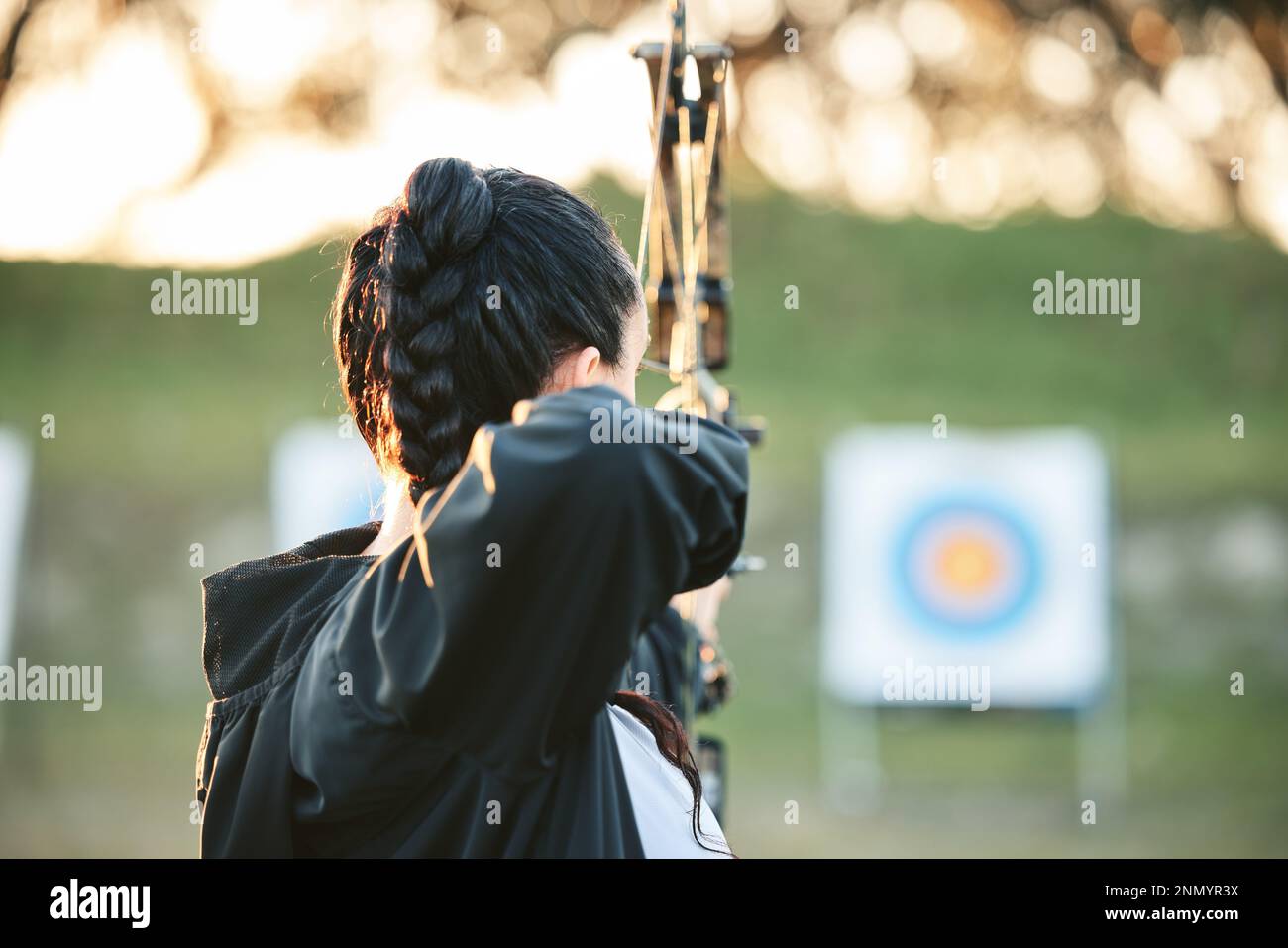 Archer, arrow target training and practice for archery competition ...
