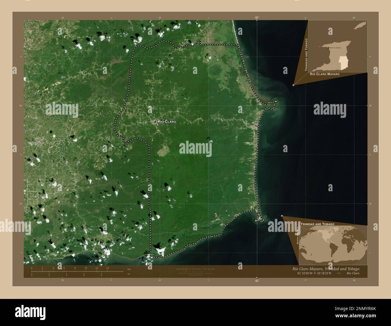 Rio Claro Mayaro, region of Trinidad and Tobago. Low resolution ...