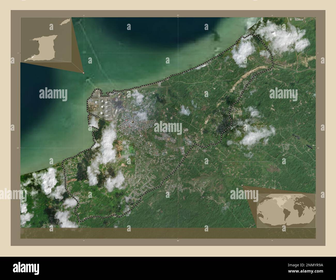 Point Fortin, borough of Trinidad and Tobago. High resolution satellite ... Point Fortin, borough of Trinidad and Tobago. High resolution satellite ...