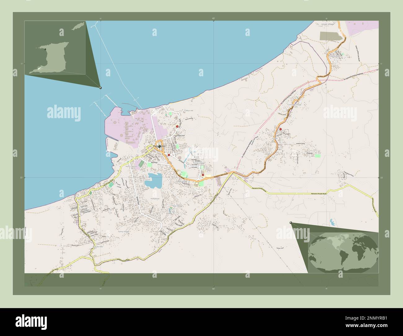 Point Fortin, borough of Trinidad and Tobago. Open Street Map ...