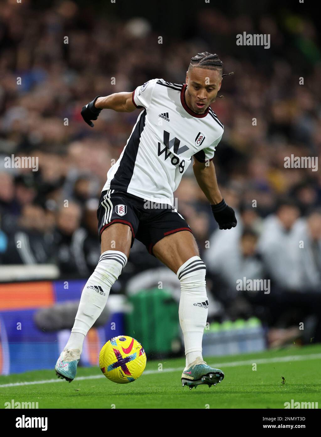 London, UK. 24th February 2023. Bobby Reid of Fulham during the Premier ...