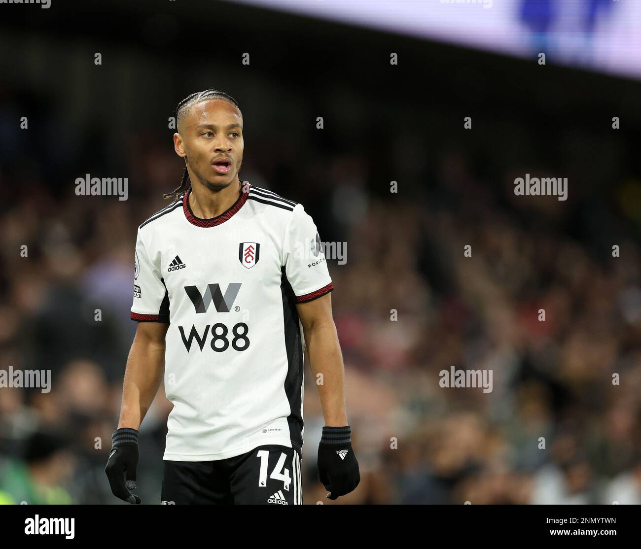 London, UK. 24th February 2023. Bobby Reid of Fulham during the Premier ...
