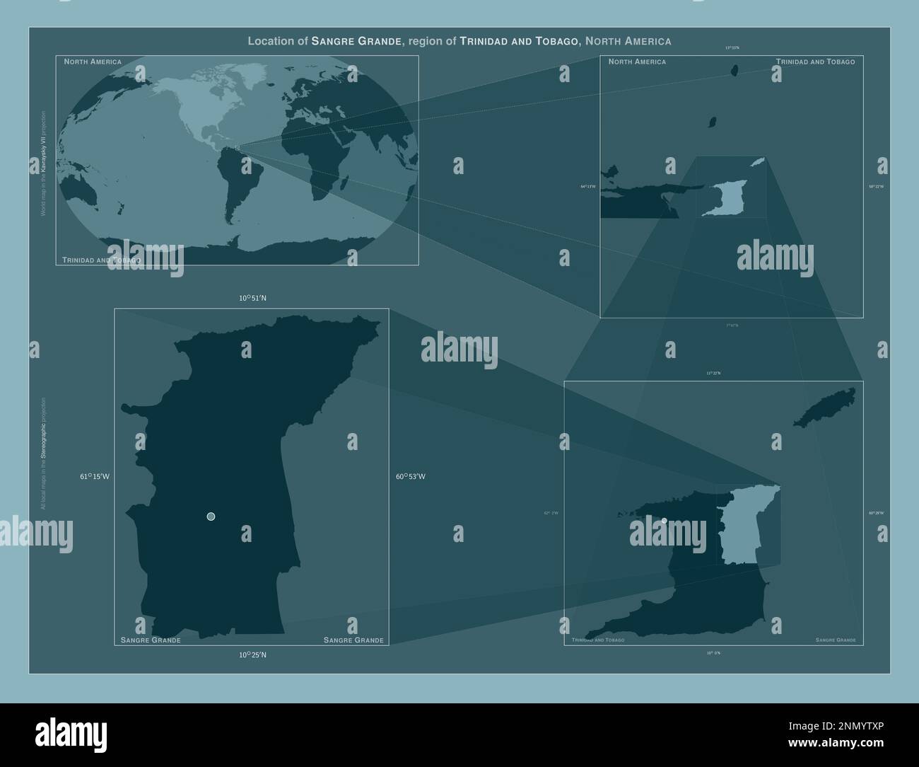Sangre Grande, region of Trinidad and Tobago. Diagram showing the ...