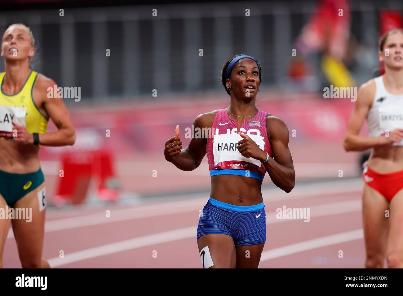 TOKYO, JAPAN - AUGUST 01: Kendra Harrison of Team United States during ...