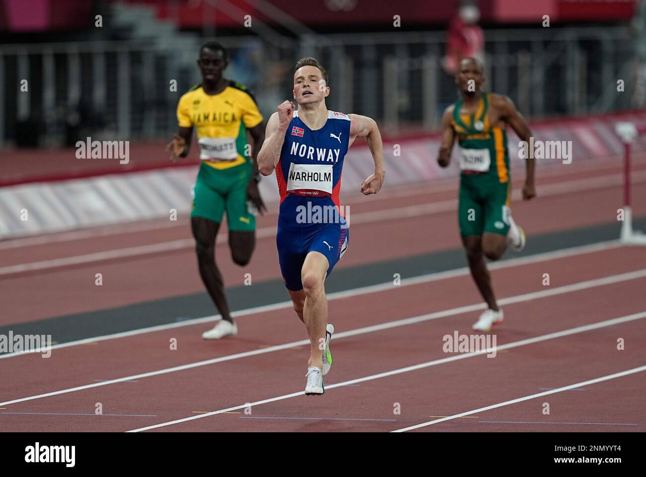 August 1, 2021: Karsten Warholm during 400 meter hurdles for men at the ...