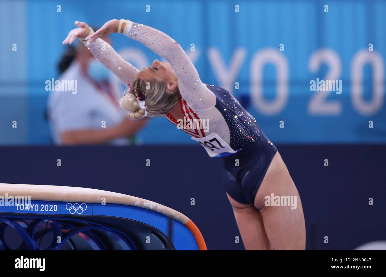 USA's SKINNER Mykayla performs during Women's Vault Final of Tokyo 2020 ...