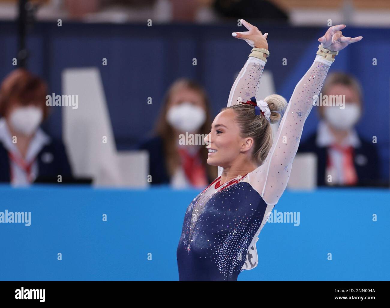 USA's SKINNER Mykayla performs during Women's Vault Final of Tokyo 2020 ...