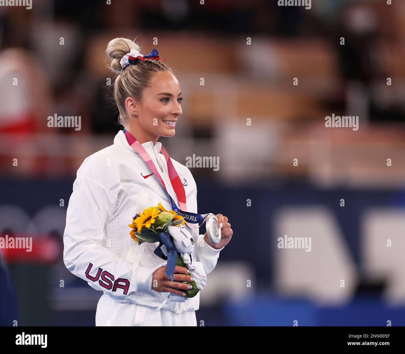 USA's SKINNER Mykayla performs during Women's Vault Final of Tokyo 2020 ...