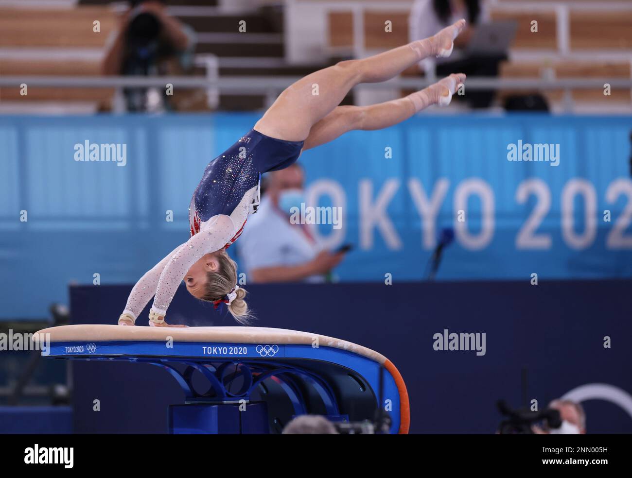 USA's SKINNER Mykayla performs during Women's Vault Final of Tokyo 2020 ...