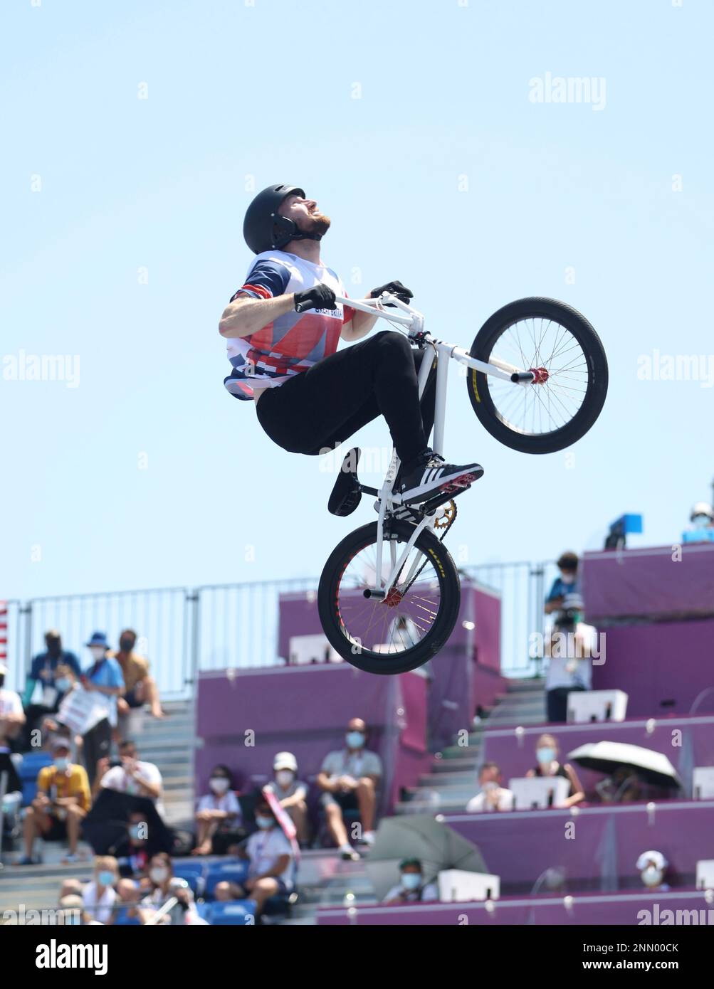 British BROOKS Declan performs during the Cycling BMX Freestyle Final ...