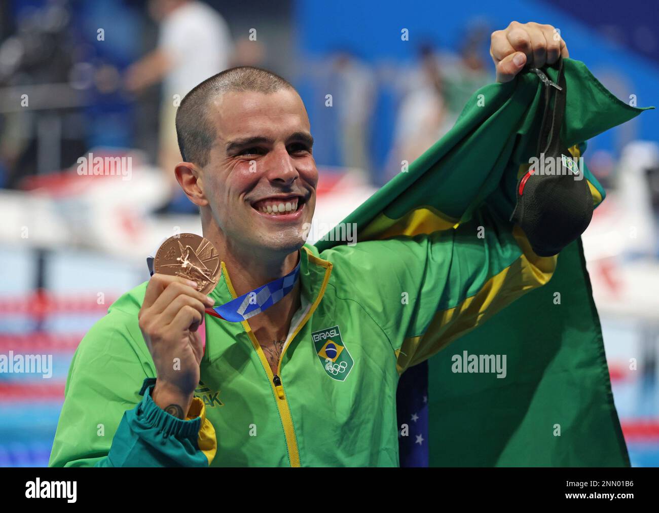 FRATUS Bruno of Brazil reacts during the Men's 50m freestyle Final at ...
