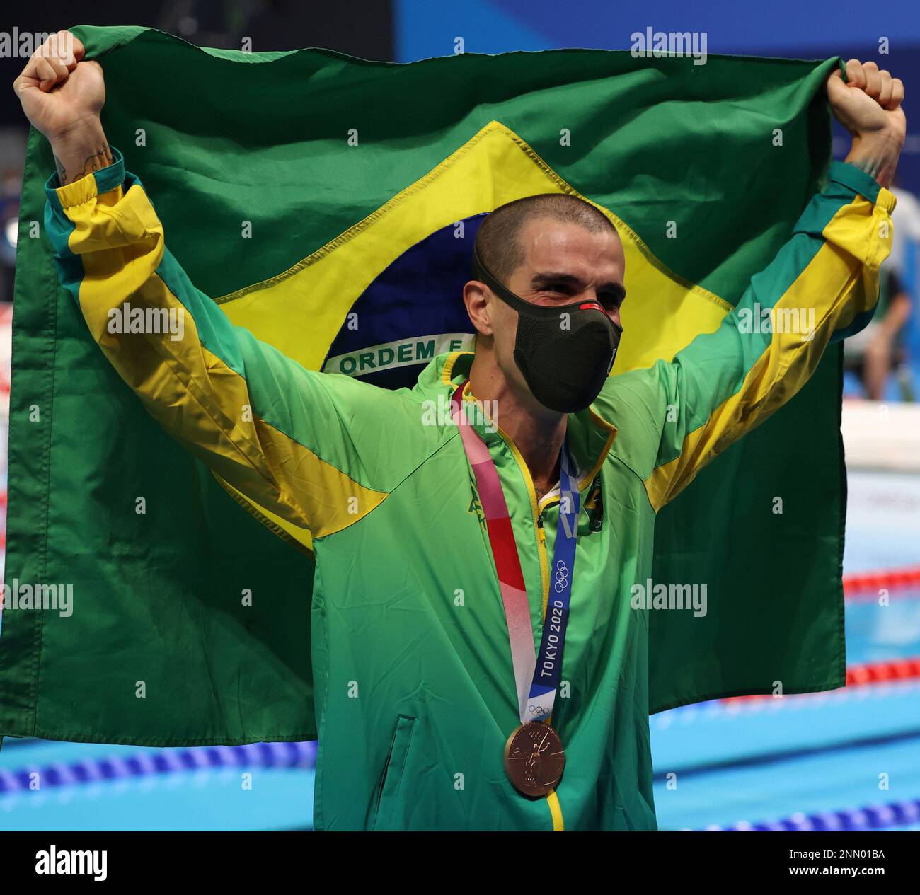 FRATUS Bruno of Brazil reacts during the Men's 50m freestyle Final at ...