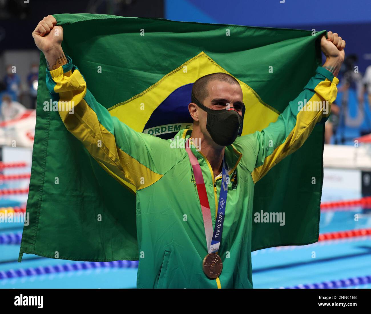 FRATUS Bruno of Brazil reacts during the Men's 50m freestyle Final at ...
