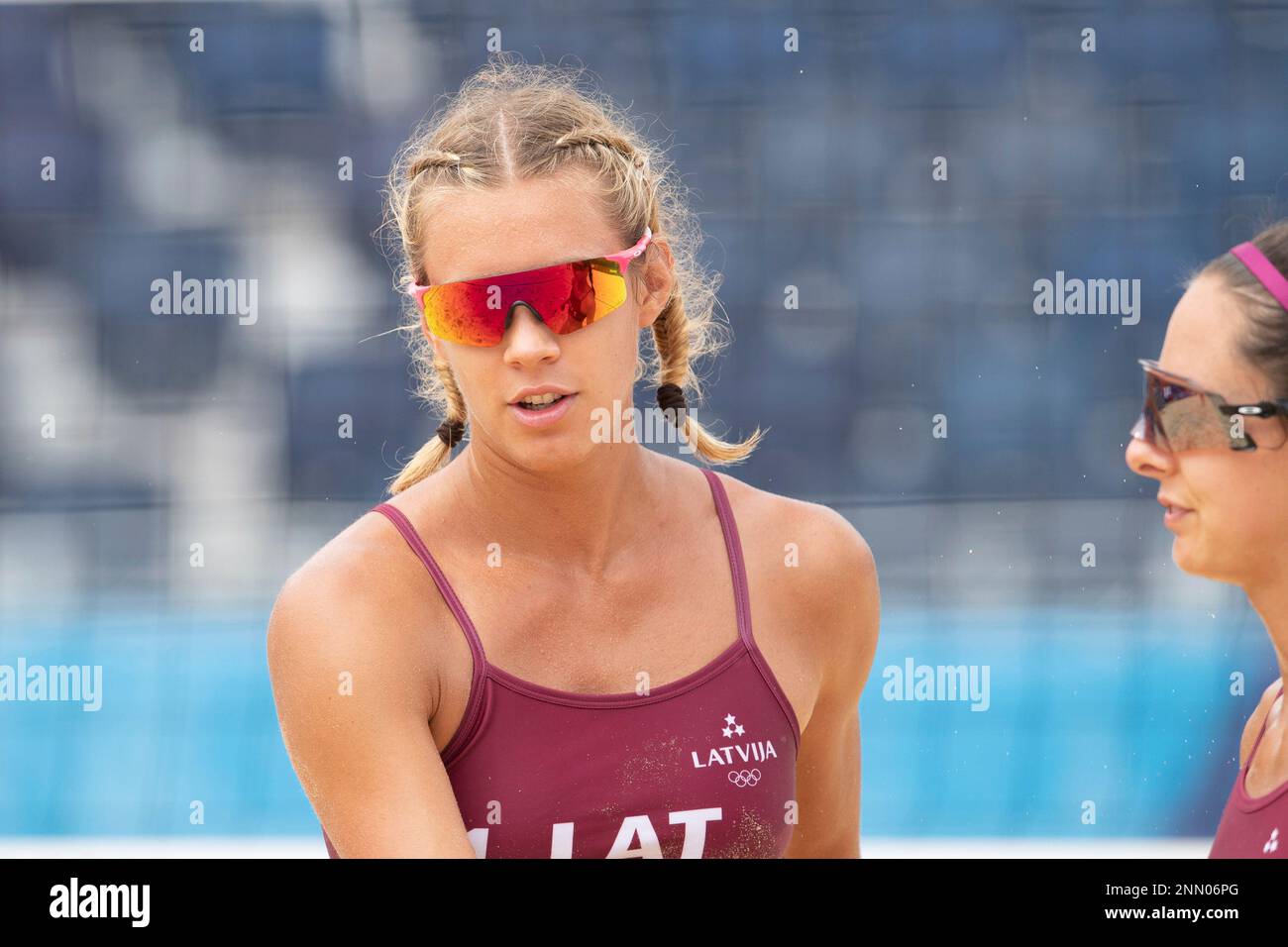 July 31, 2021: Tina Graudina (1) of Latvia during the Women's Beach ...