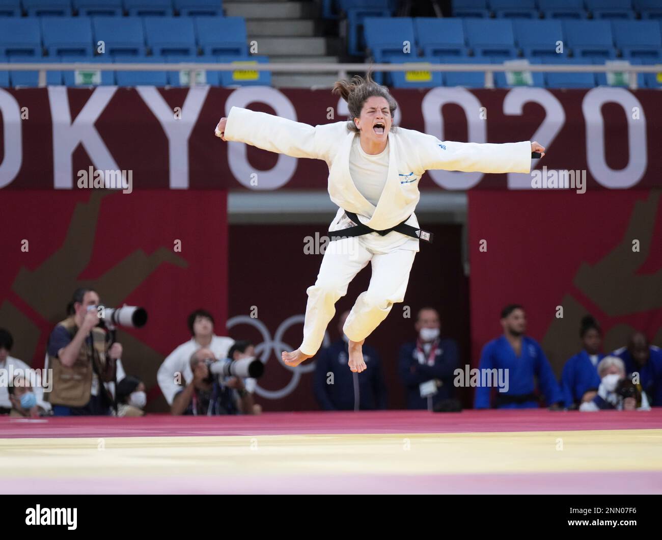 Israel's NELSON LEVY Timna reacts after winning a match against ROC's ...