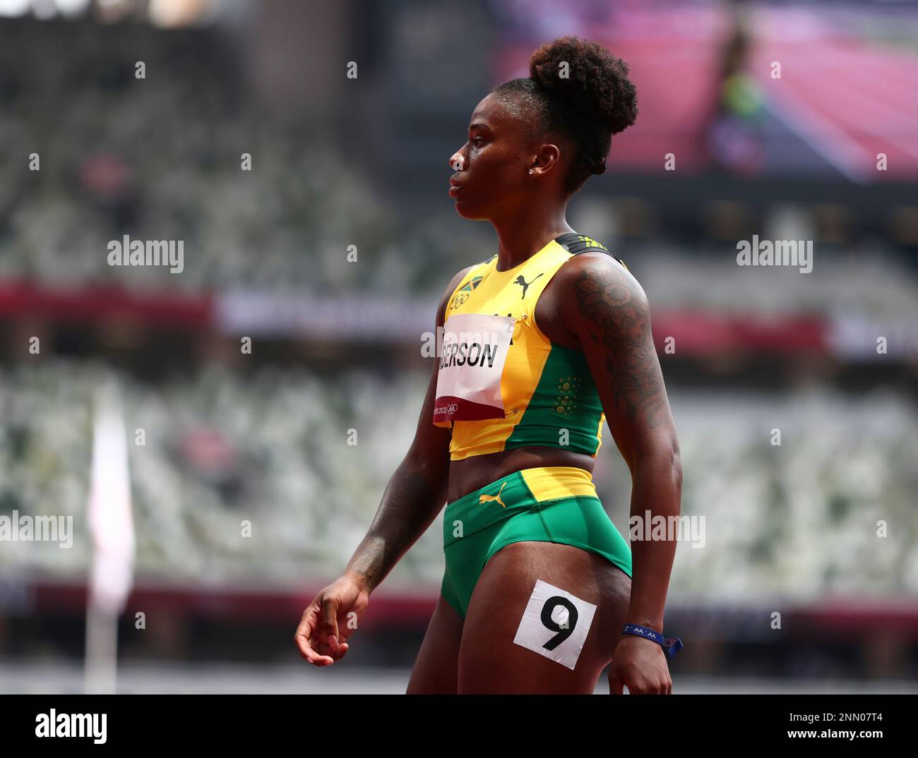 Jamaica's ANDERSON Britany is pictured after competing in Women's 100m ... Jamaica's ANDERSON Britany is pictured after competing in Women's 100m ...