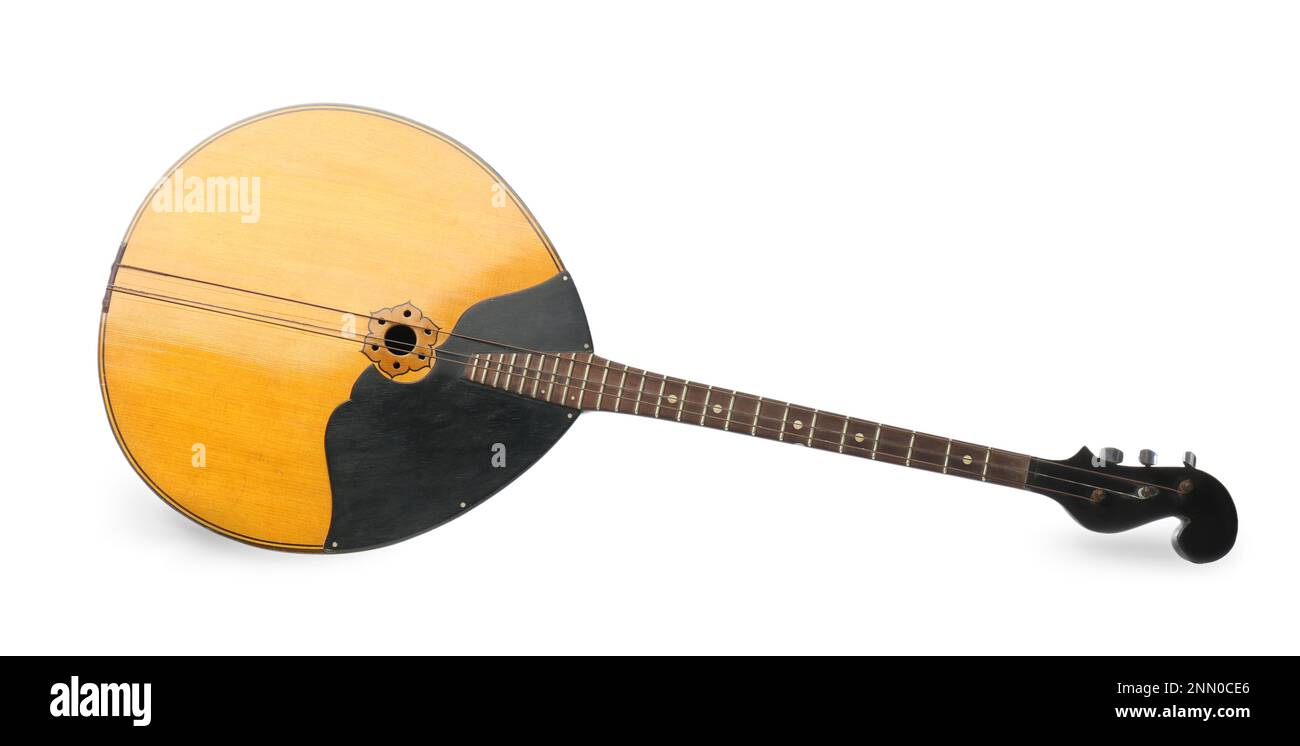 Domra isolated on white. Folk string musical instrument Stock Photo - Alamy
