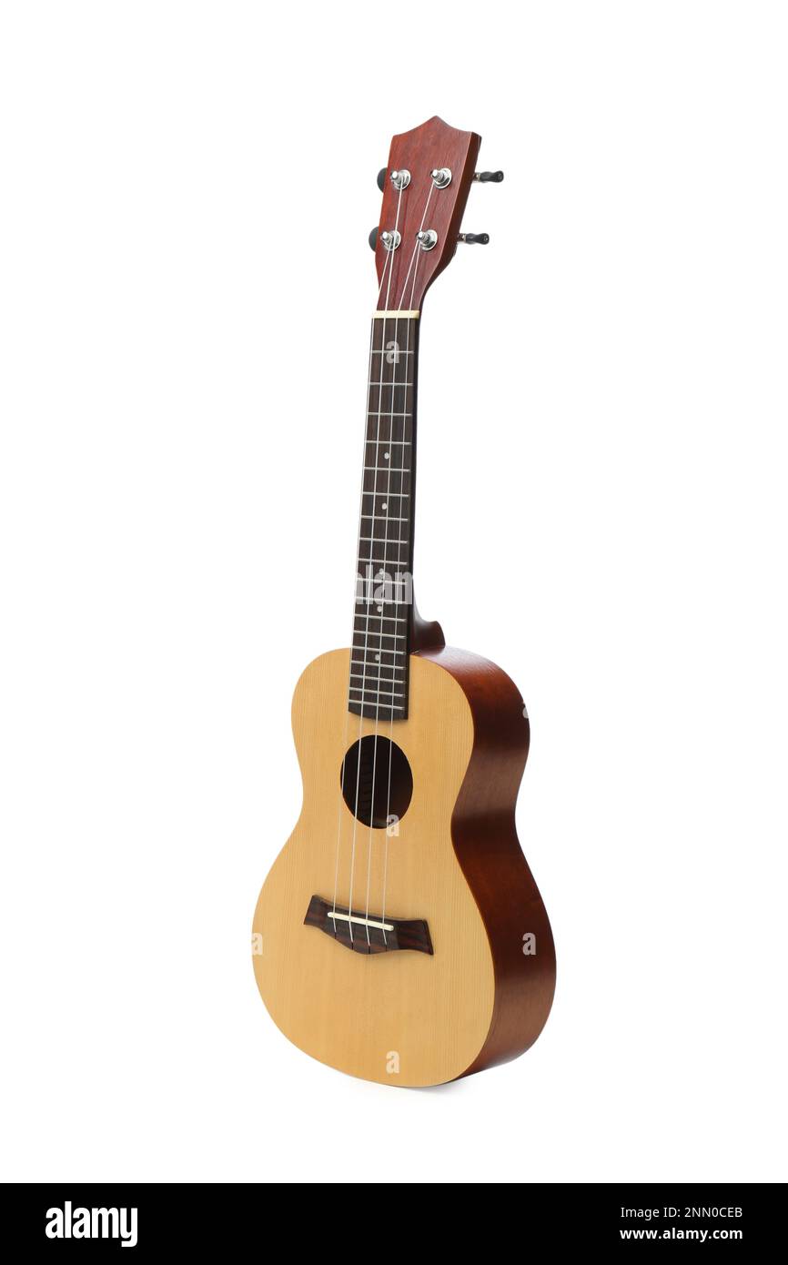 Ukulele isolated on white. String musical instrument Stock Photo - Alamy