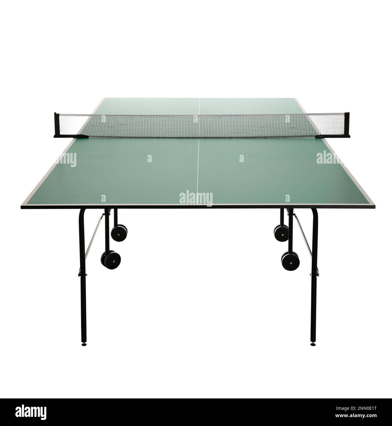 Green ping pong table isolated on white Stock Photo - Alamy