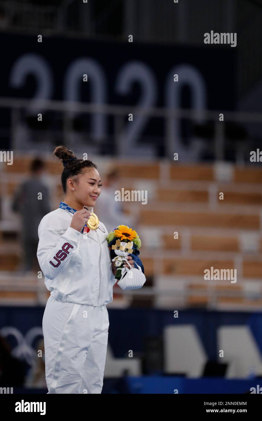 July 29, 2021, Tokyo, Kanto, Japan: Sunisa Lee (USA) celebrates winning ...