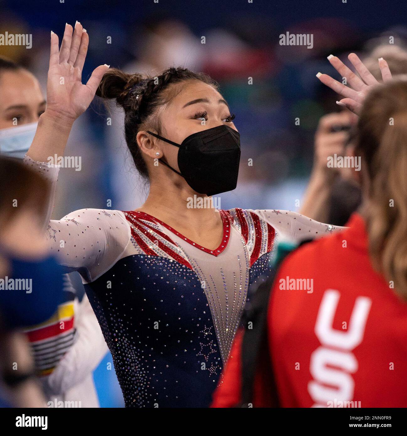 July 29, 2021, Tokyo, Kanto, Japan: SUNISA LEE reacts to learning she ...