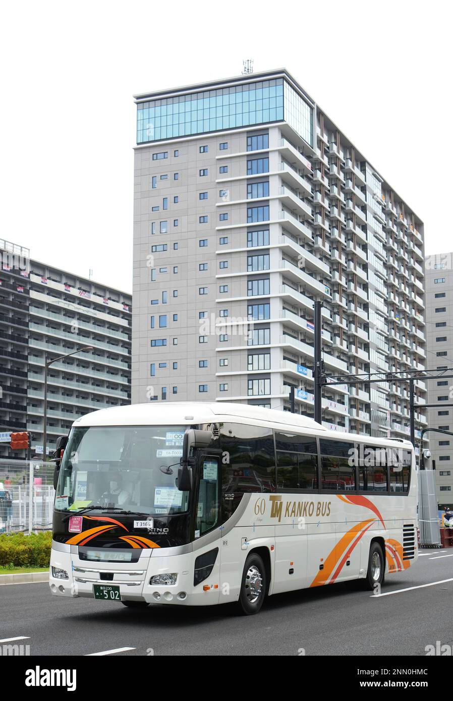 Buses run around the Olympic Village and venues for Tokyo Olympic Games ...