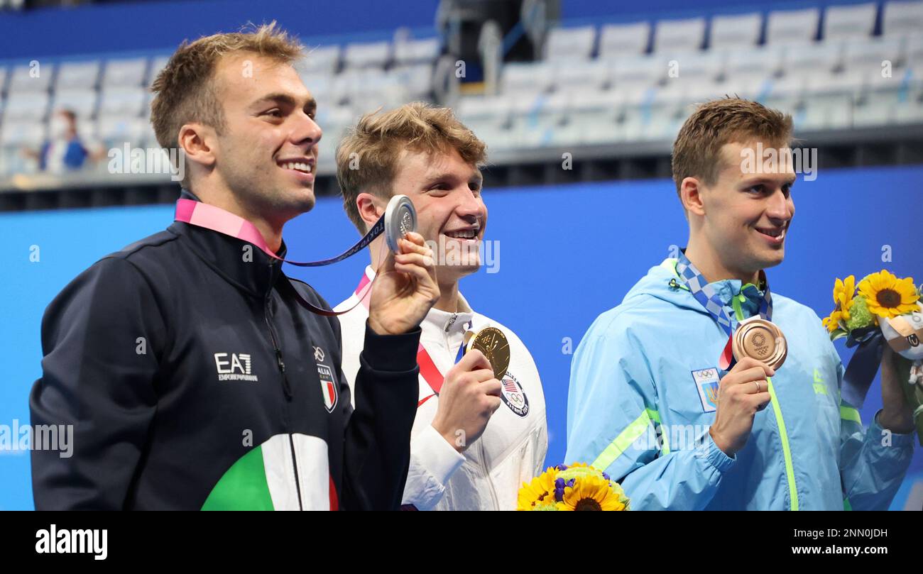 (L-R) PALTRINIERI Gregorio of Italy, silver, FINKE Robert of U.S.A ...